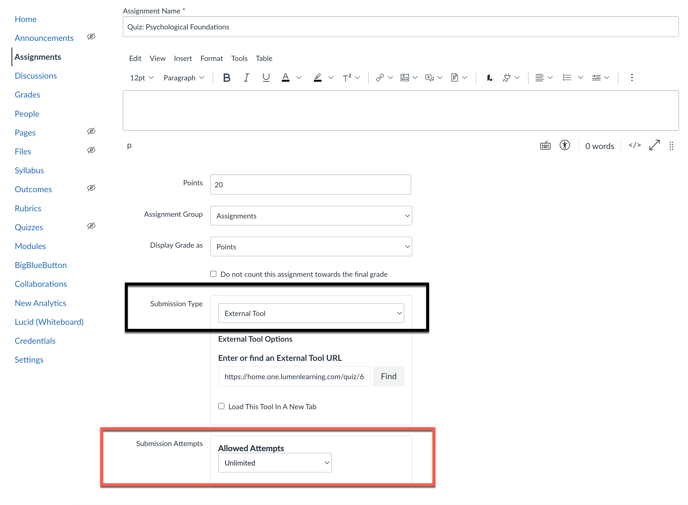 Lumen One: How Does Submission Attempts Work in Canvas?